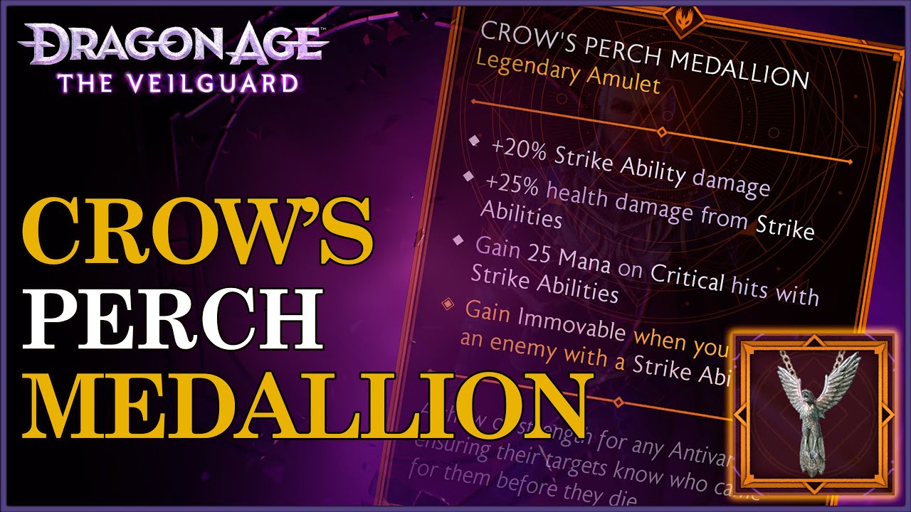 Crow's Perch Medallion upgrade locations - Dragon Age The Veilguard ...