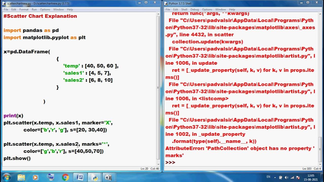 Class 12 IP Pandas Scatter Chart Practical Examples - YouTube