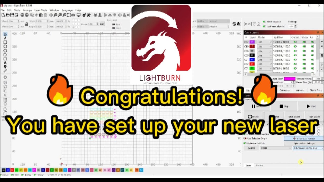 🔥Easy Steps To Add A New Laser In LightBurn #lightburn #laser - YouTube