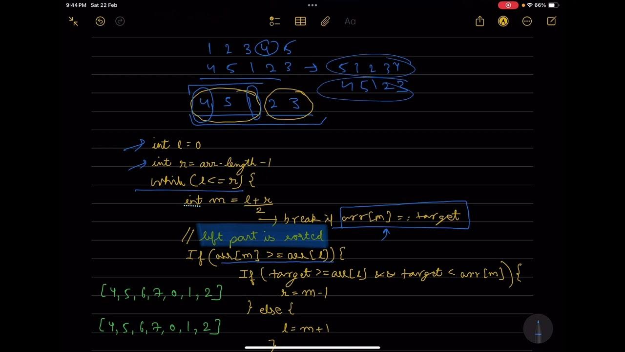 search in rotated sorted array | binary search #softwaredevelopment # ...