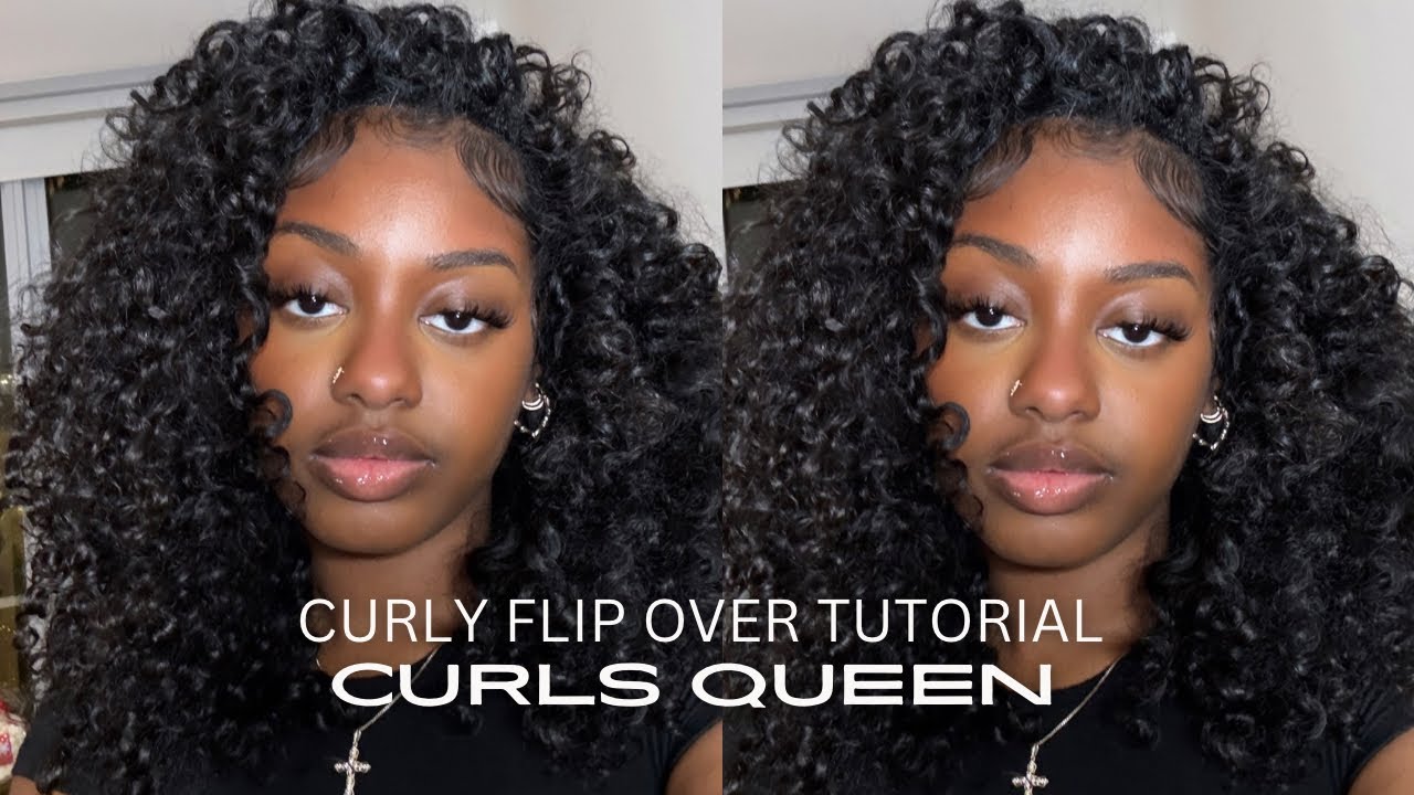 Curly Flip Over Quick Weave Tutorial Ft. Curls Queen - YouTube
