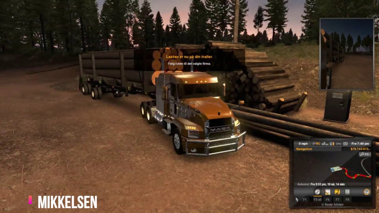 ATS Logs with with your own trailer, scs log trailer (ownable) - YouTube