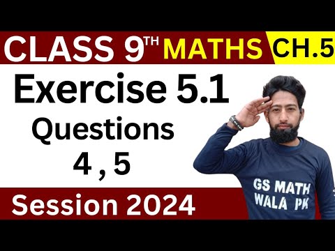 Class 9 math chapter 5 exercise 5.1 Q.4 , 5 | maths class 9 ex 5.1 | GS ...
