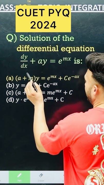 CUET 2024 Differential Equation CUET PYQ 2024 Maths for CUET 2025 Class 12 Maths #cuet2025 # ...