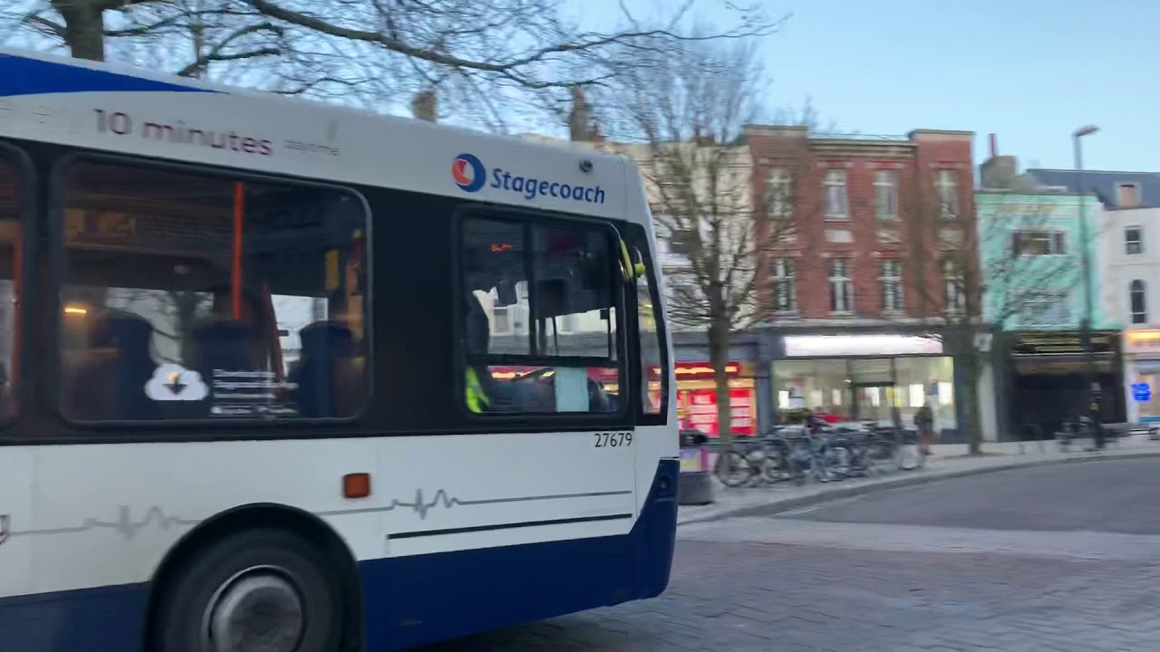 Stagecoach Bus Route Pulse Arriving Into Worthing Town Centre - YouTube