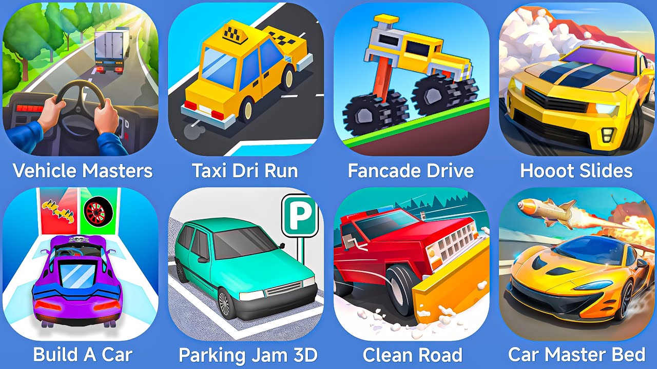 Vehicle Masters,Taxi Run,Fancade,Hot Slide,Build A Car,Parking Jam 3D ...