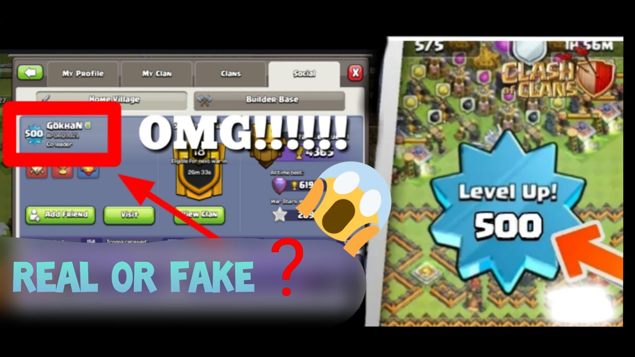 😱500 EXP LEVEL PLAYER IN CLASH OF CLANS | REAL OR FAKE?? | THE HIGHEST ...