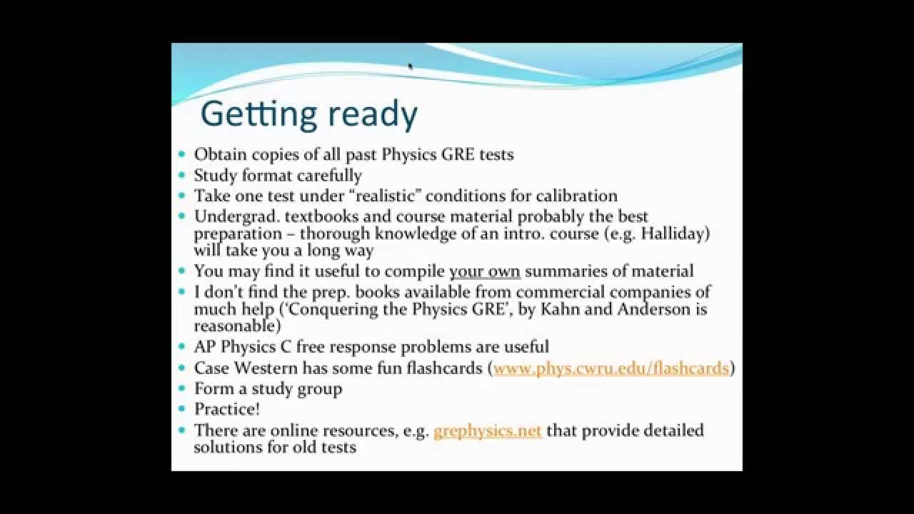 Acing the Physics GRE: Tips and Strategies - YouTube