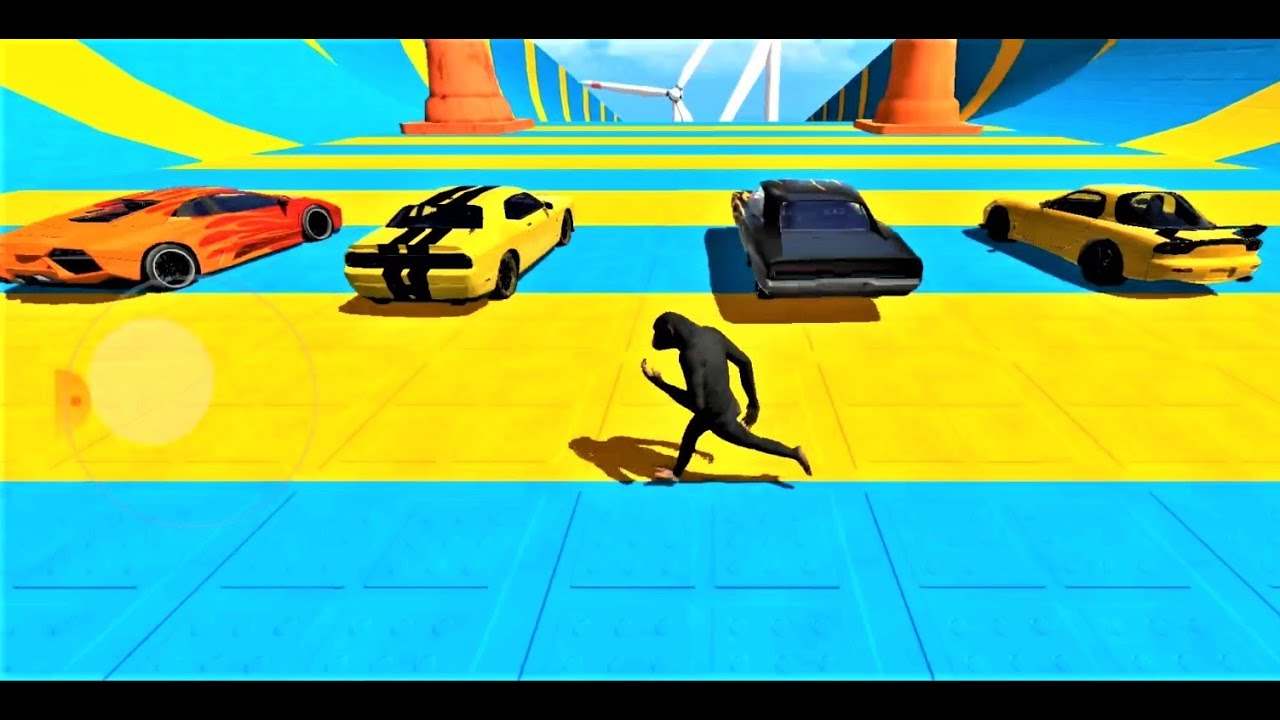 Chimp driving jump the impala car #4k #chimpanzee #chimpu #chimp # ...