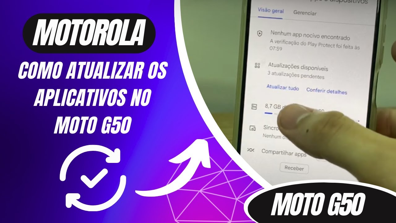 Como atualizar os aplicativos no Moto G50 - Passo a Passo - YouTube