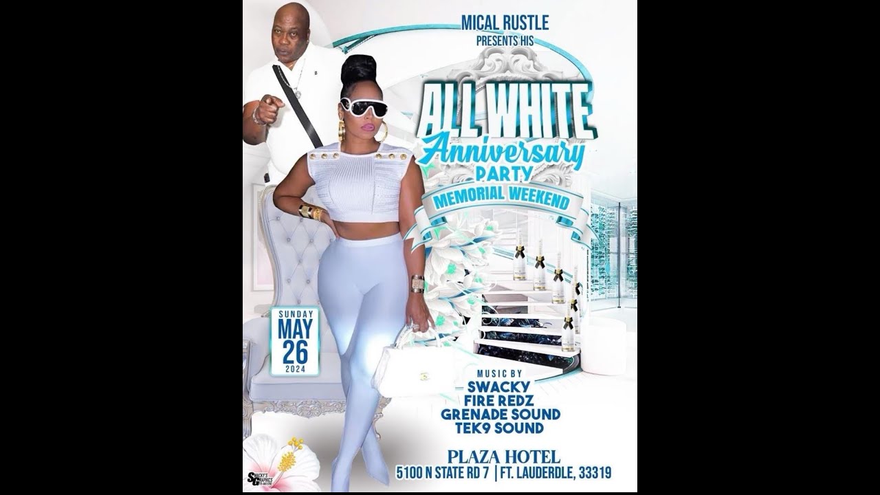 Mical Rustle Memorial Day All White Anniversary- Fire Redz, DJ Swacky ...