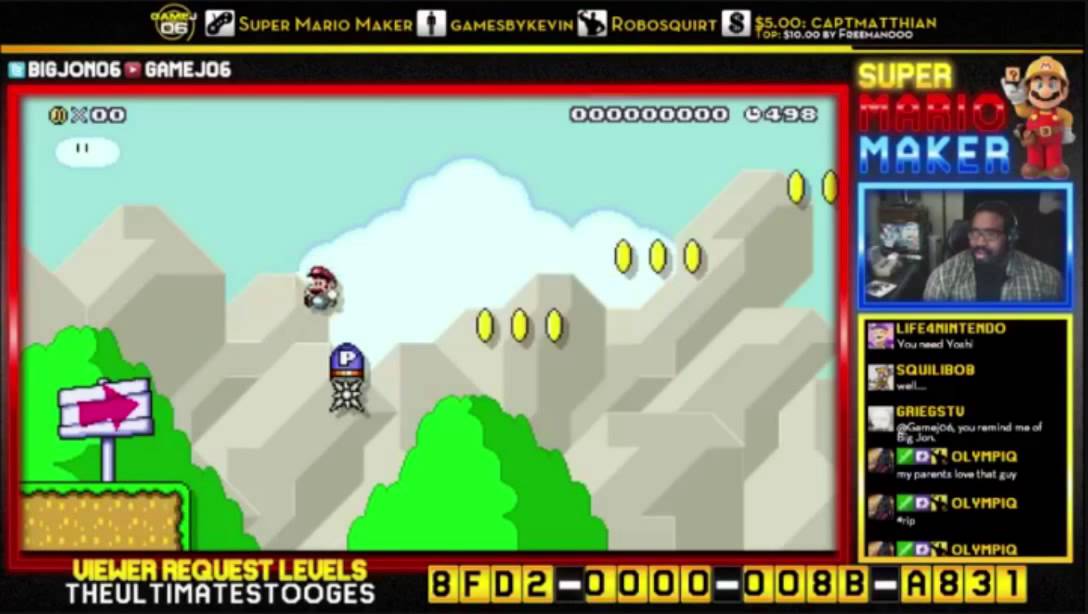 Big Jon Plays My Super Mario Maker Level! - YouTube