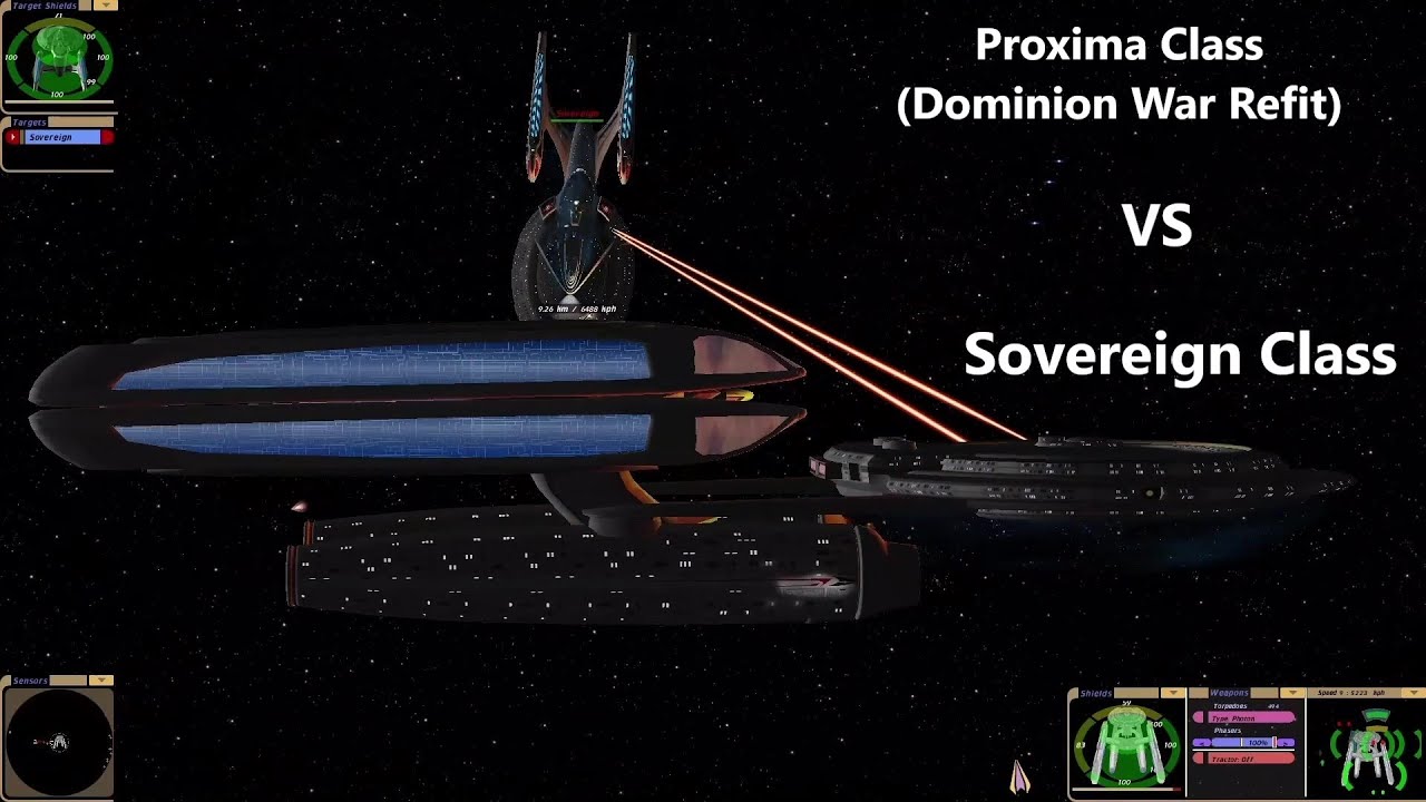 Proxima Class(Dominion War) VS Sovereign Class | Both Sides | Star Trek ...