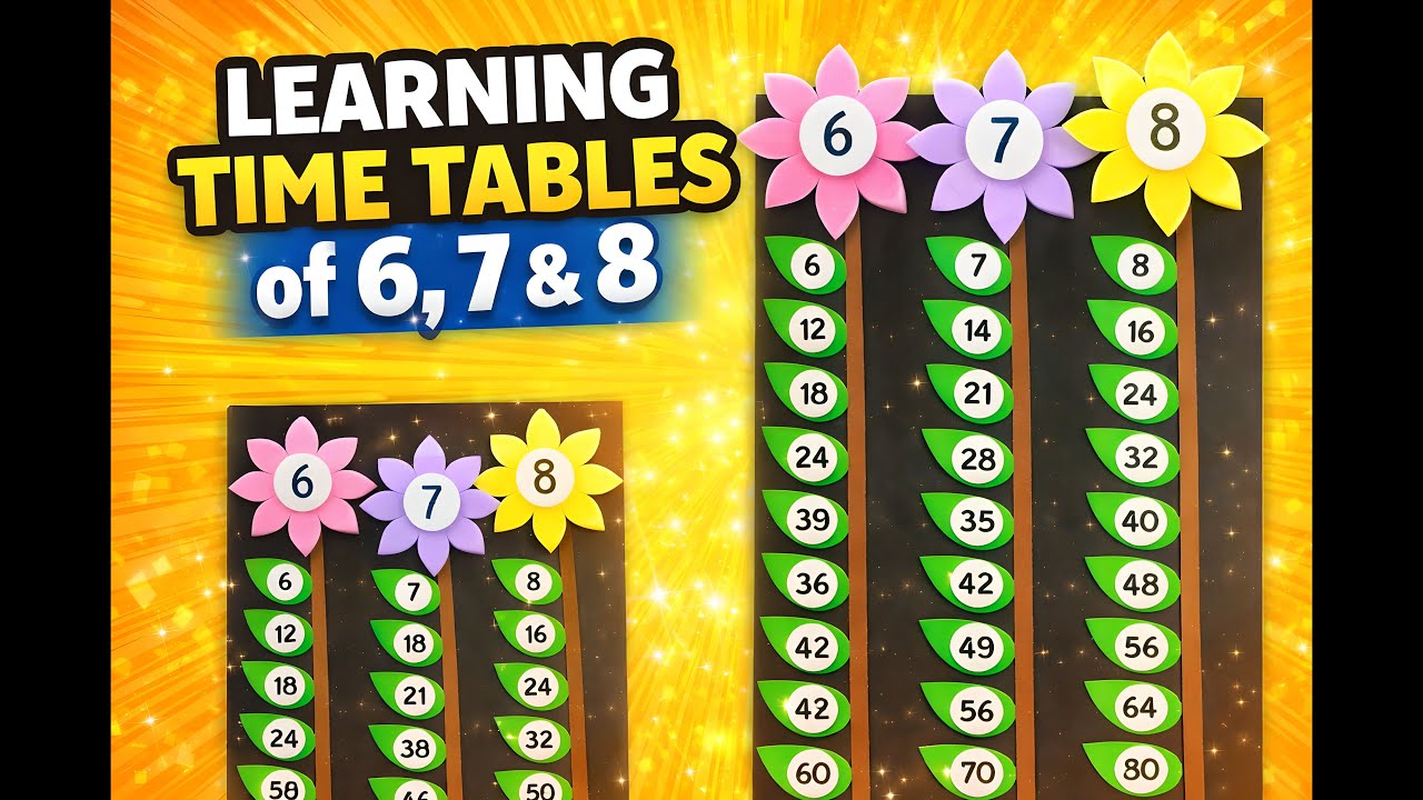Creative Maths Tables TLM: Visual Teaching Aid for Easy Recall ...