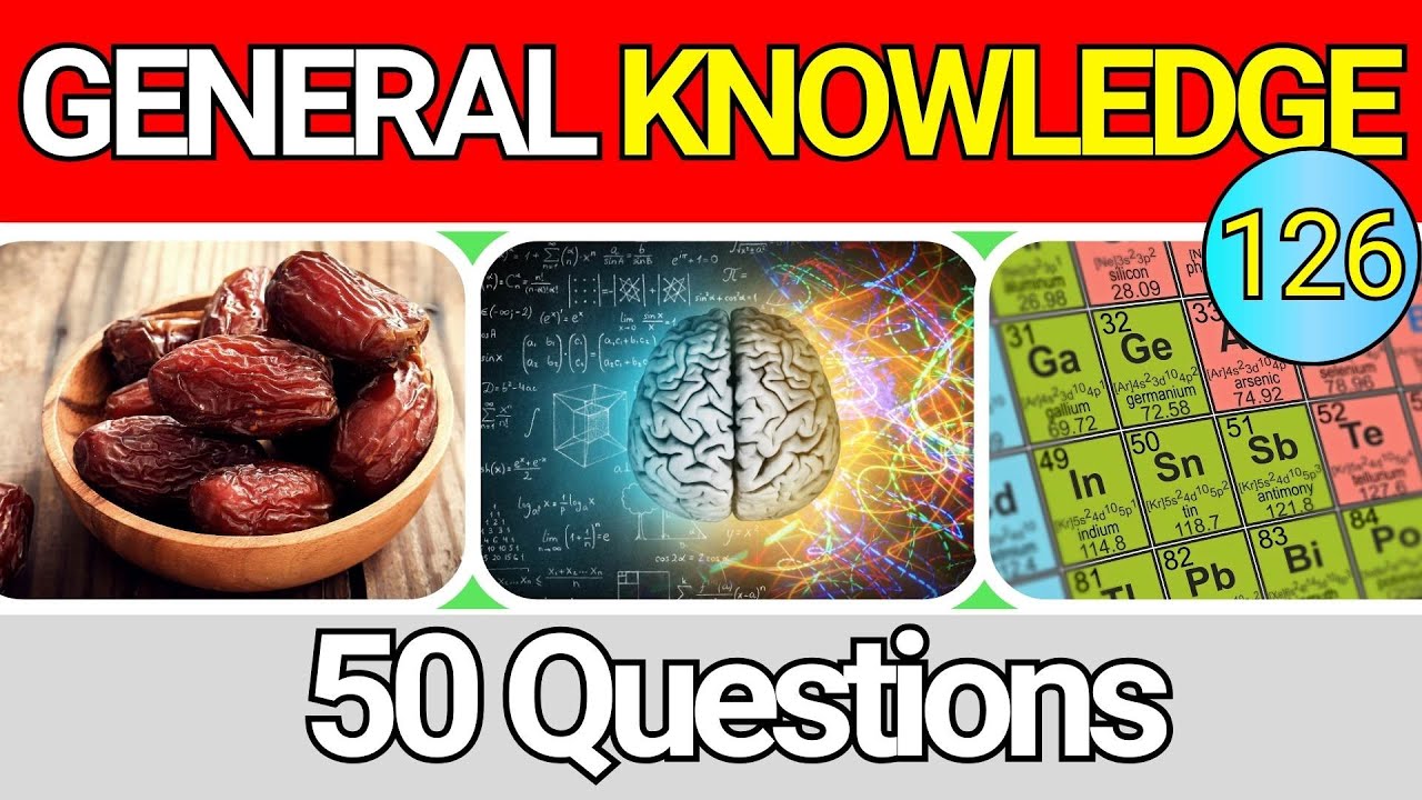 Educational General Knowledge Quiz Trivia 126 📚💡| Can You Answer All 50 ...