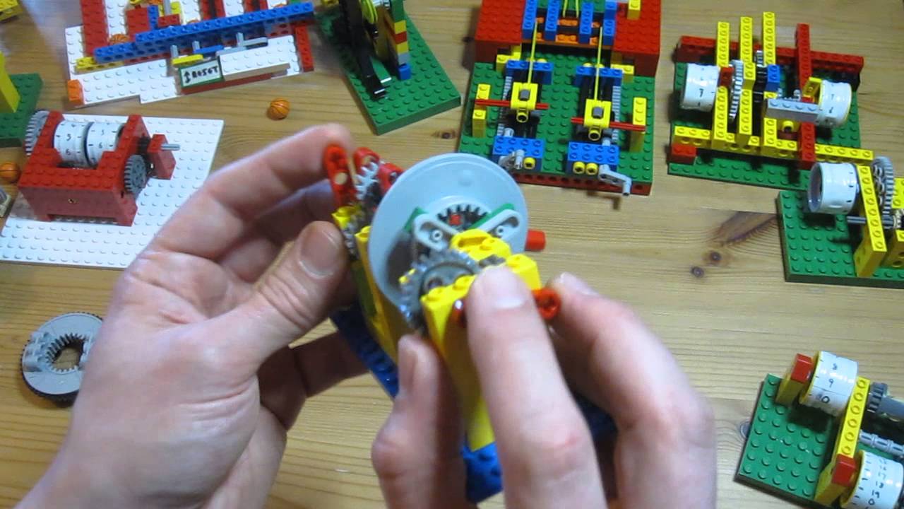 LEGO adding machines prototypes 1 - rotation - YouTube