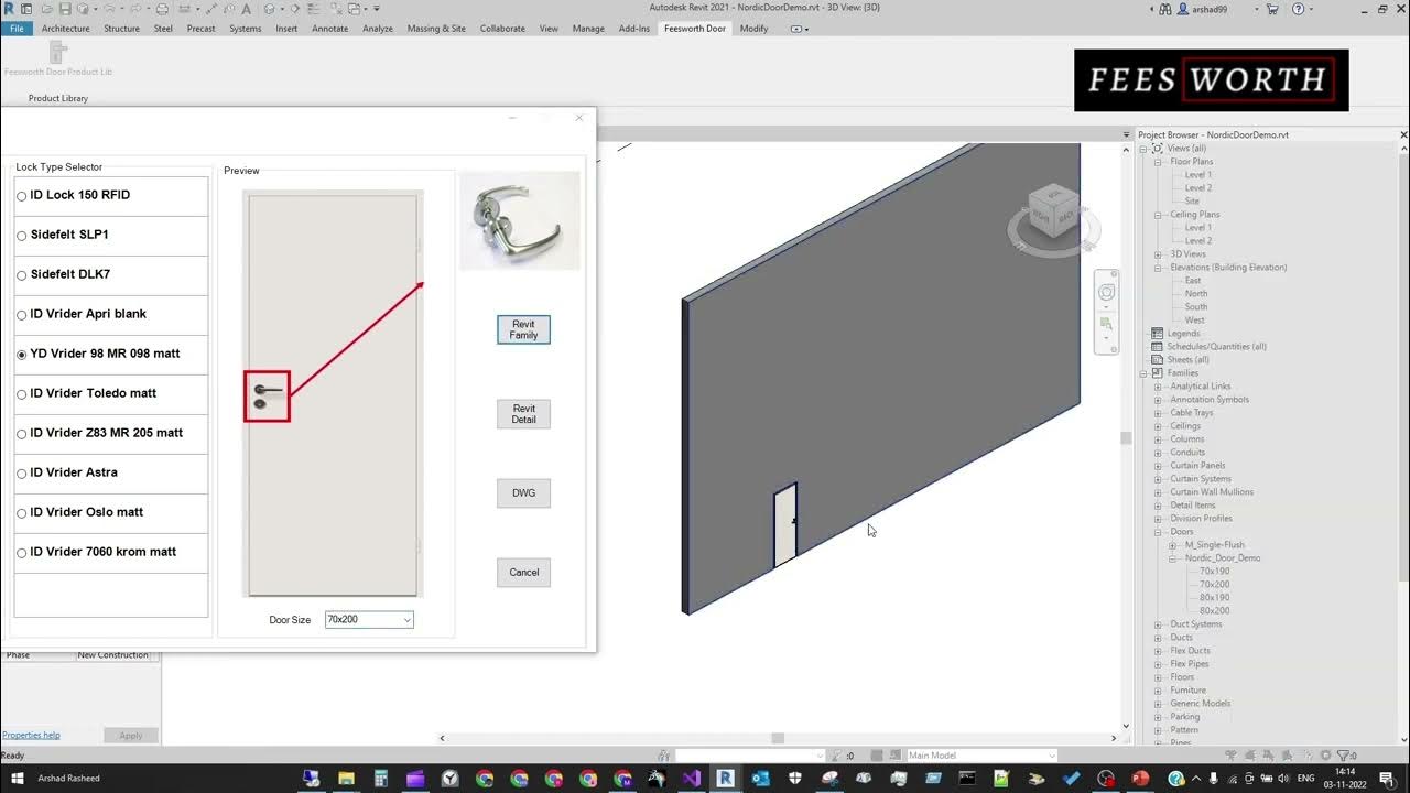 Revit API Customization Sample Project 01_Family Placement - YouTube