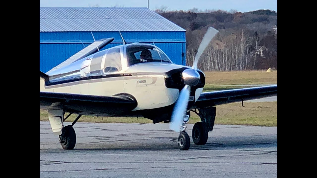 1948 Beechcraft Bonanza Landing - 1st flight in 20 years. - YouTube