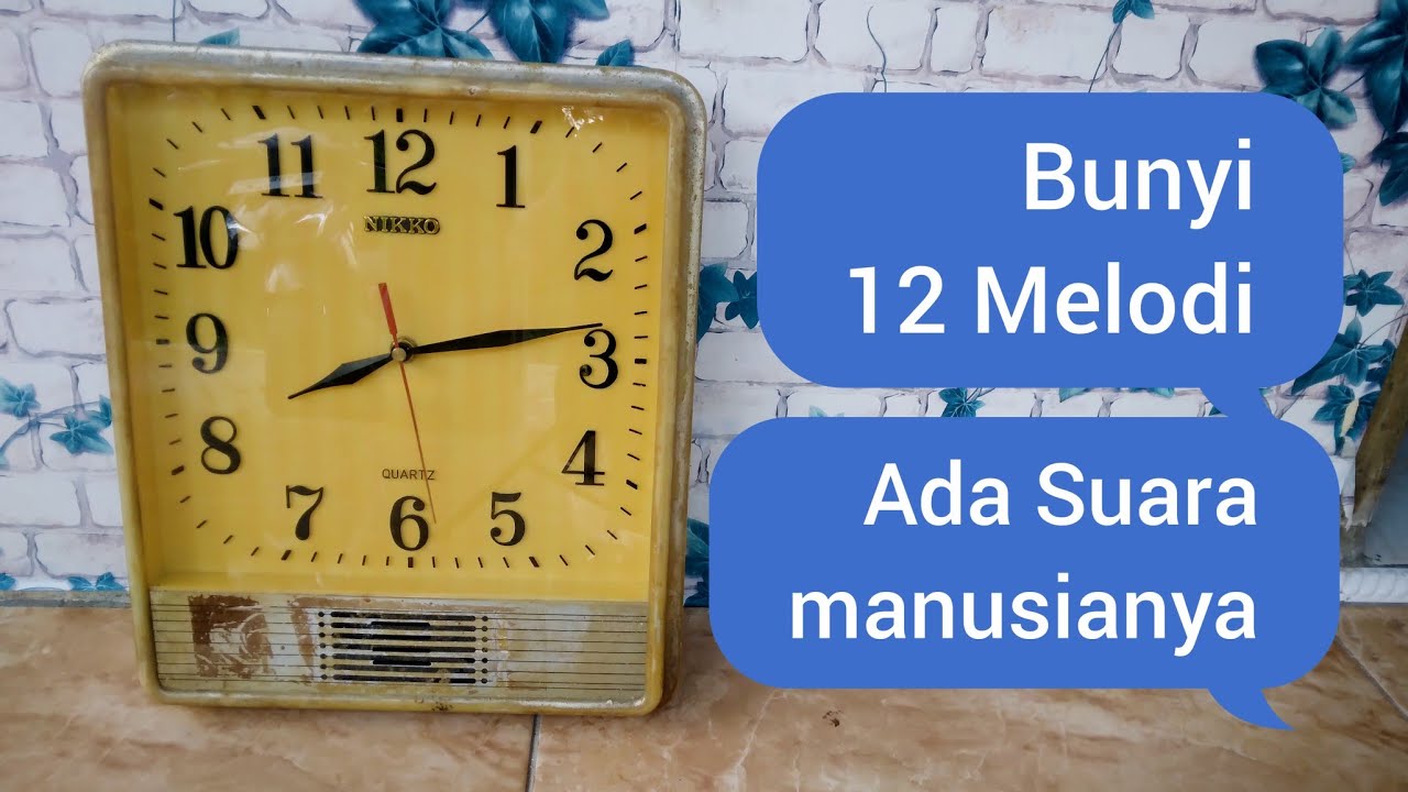 12 BUNYI MELODI JAM DINDING NIKKO | UNIK ADA SUARA MANUSIANYA - YouTube