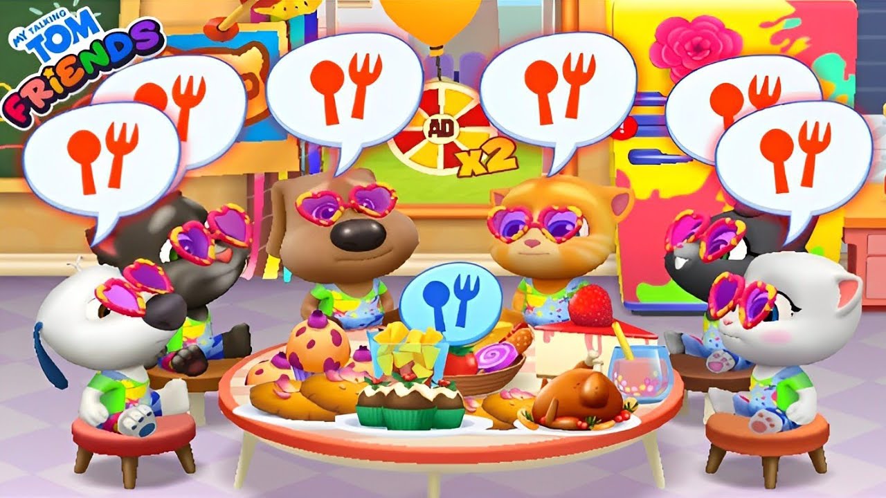 🌈🌼🥧🥣🍔🍖Spring Food Festive Season🍖🍔🥣🥧🌼🌈 My Talking Tom Friends Gameplay🥧 ...