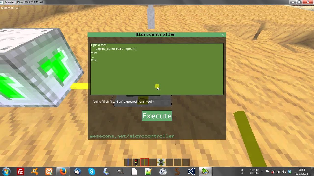 Minetest StreetsMod Trafficlight - YouTube