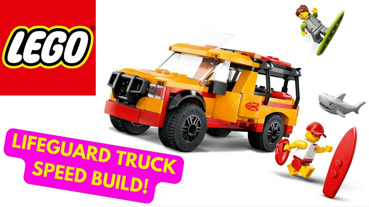 LEGO City Lifeguard Truck Speed Build! Hopefully the Sand Isn't Too Hot ...