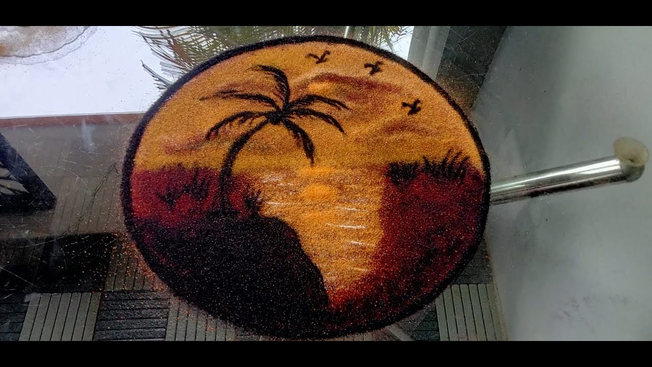 scenery rangoli design@Rangoliandartparadise - YouTube