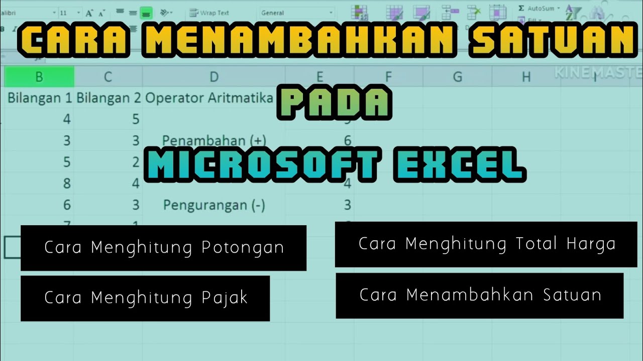 Cara Menghitung Potongan, Pajak, Total Harga dan Menambahkan Satuan ...