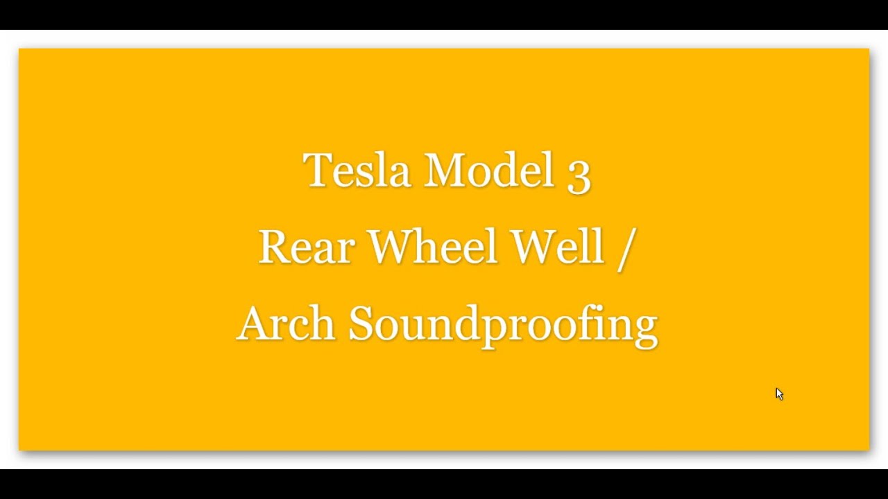 Tesla Model 3 Rear Wheel Well / Arch Soundproofing (Part II) - YouTube