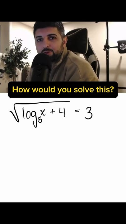 Square root of a logarithm equation - YouTube