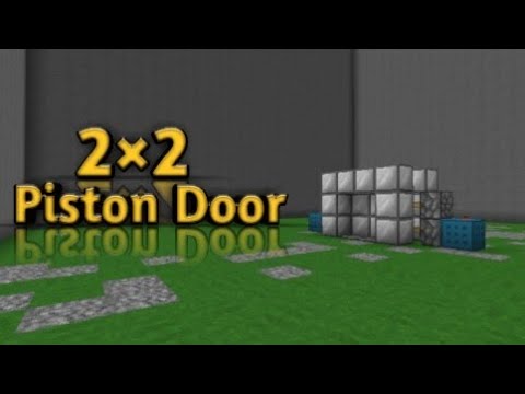 how to make 2x2 piston door in minecraft// hunter - YouTube