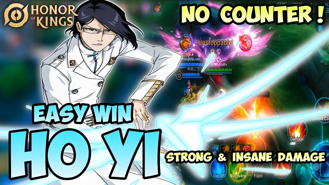 HOU YI Gameplay Pro Technique EASY WIN - STRONG & INSANE DAMAGE | Honor ...