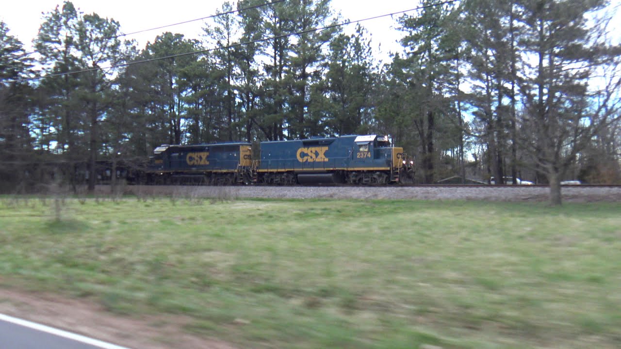 Pacing CSX Locomotives GP40 2374 And GP40-2 6974 On 3-2-21 - YouTube