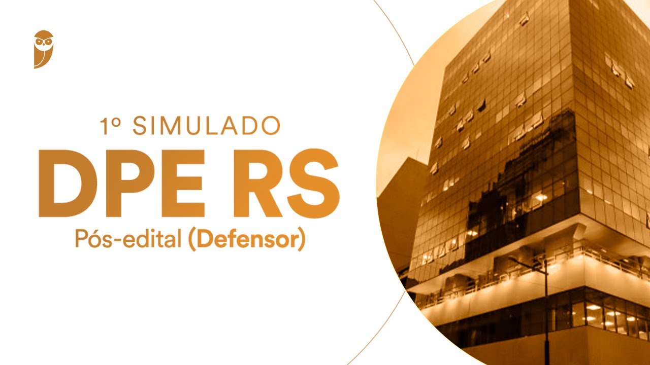 1º Simulado DPE RS - Pós-edital (Defensor) - Correção - YouTube