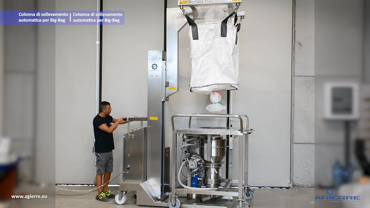 Automatic Lifting Column for Big Bag - AGIERRE - YouTube