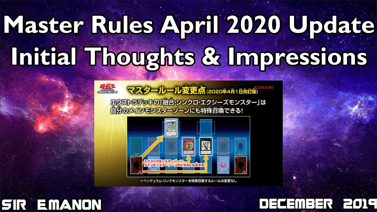 Yu-Gi-Oh! Master Rules April 2020 Update - Initial Thoughts ...