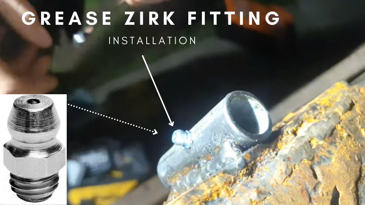 How to install a Grease Zirk fitting on a trailer. - YouTube