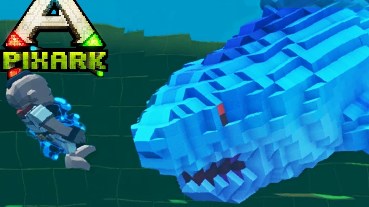 PixARK - SEA MONSTER LEVIATHAN ATTACK! TAMING NEW DINOS! - Ark PIXARK ...