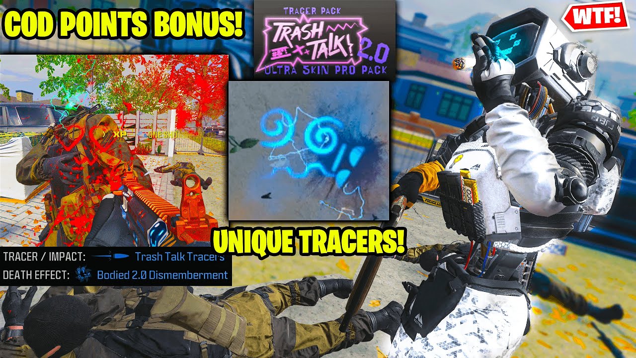 NEW Tracer Pack TRASH TALK 2.0 BUNDLE 🤖 2400 COD POINTS BONUS in MW3 ...