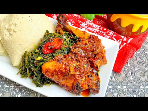 HOW TO COOK FUFU CORN AND KHATI KHATI | Cameroonian fufu and njama njama recipe