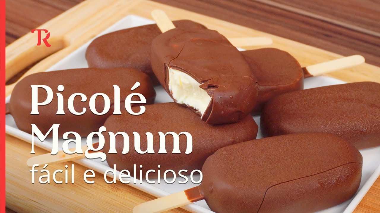 Fiz esse picolé Magnum caseiro e me surpreendi com o resultado! Super ...