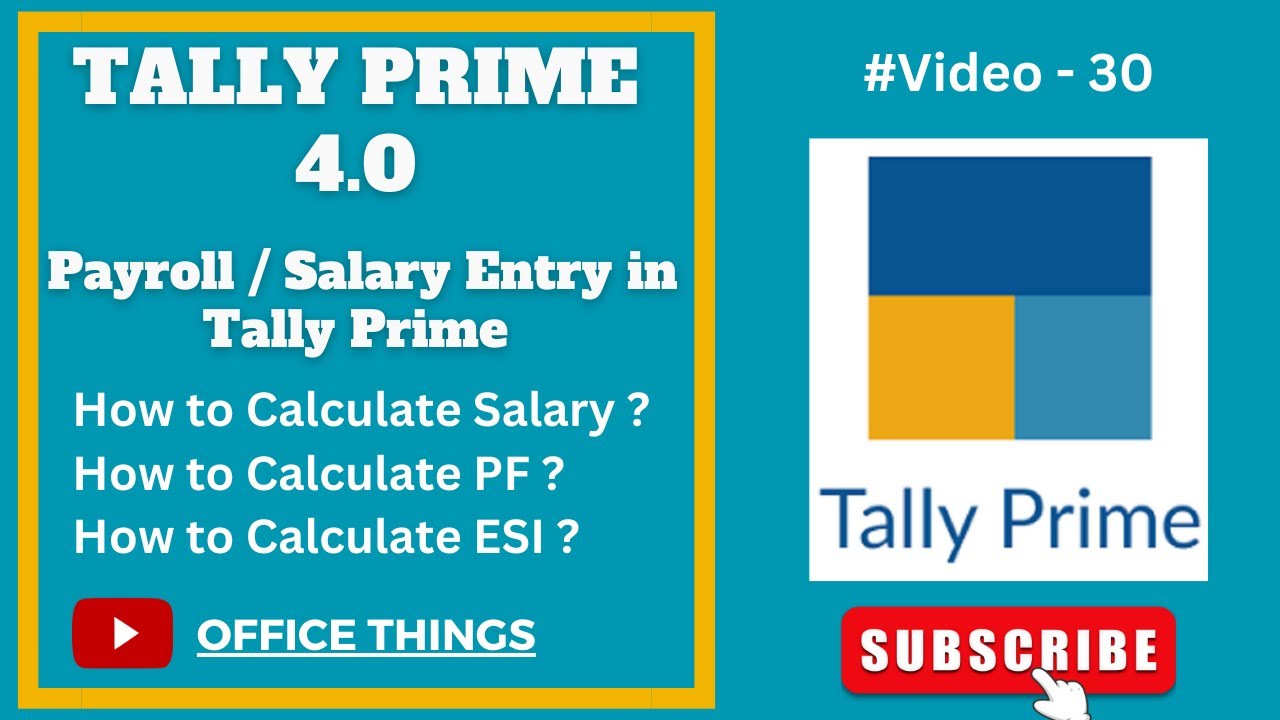 Payroll Entry in Tally Prime 4.0 | How To Maintain Salary Payroll in ...