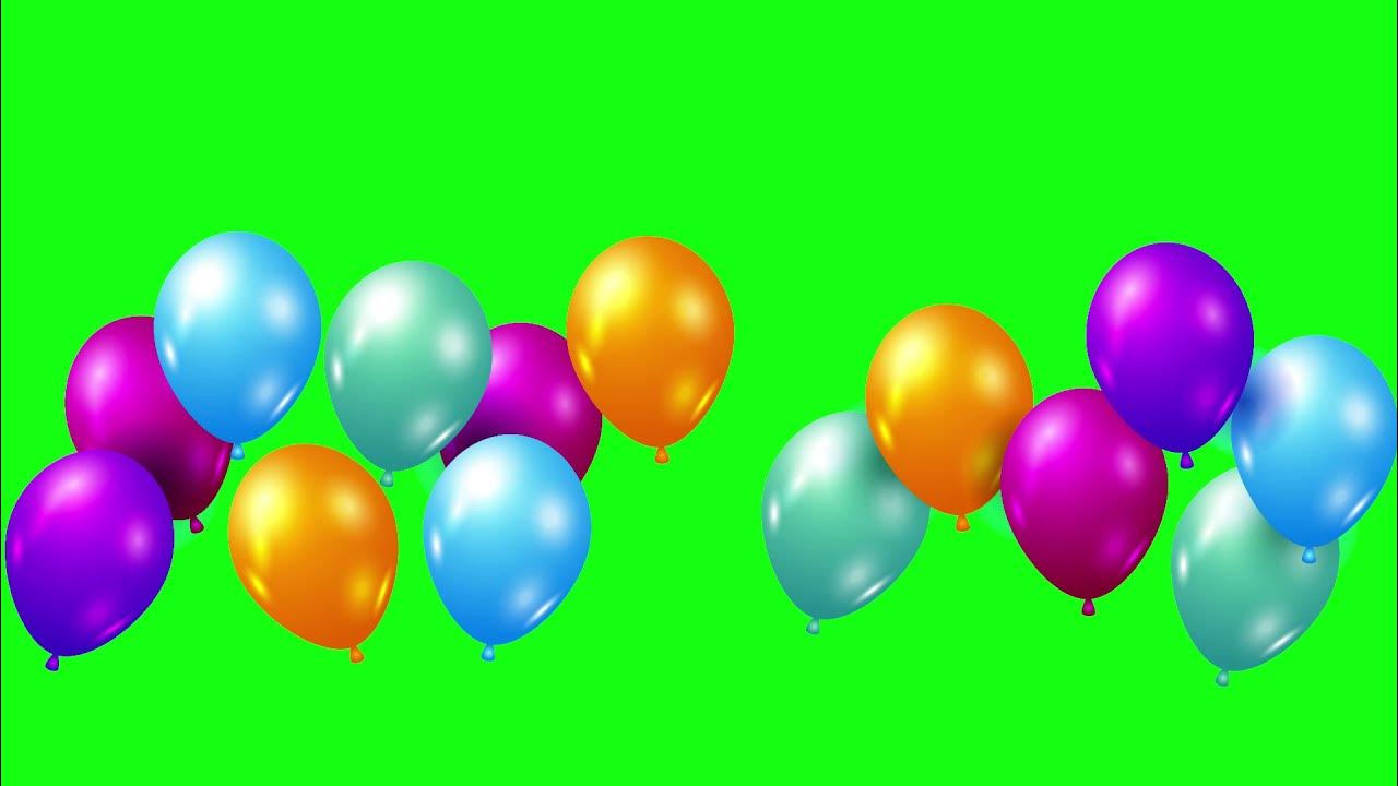 Balloons Party green screen animations effects HD || chroma key balloon ...