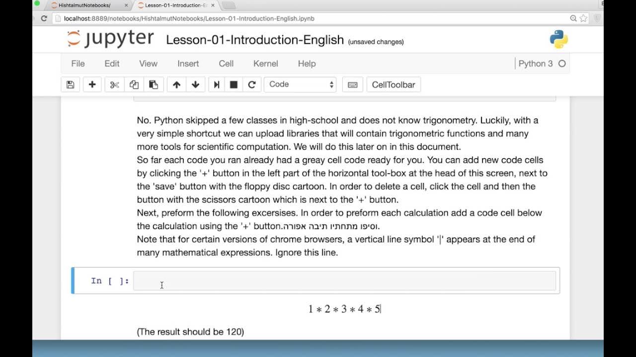Jupyter Notebook - Cells - add/remove - YouTube