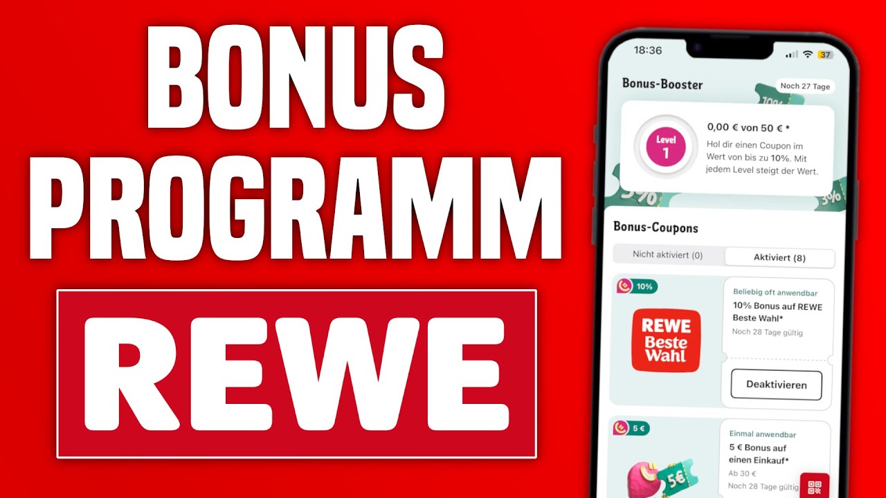 Rewe Bonus App Erklärung - Bonus Guthaben sammeln & einlösen | Tutorial ...