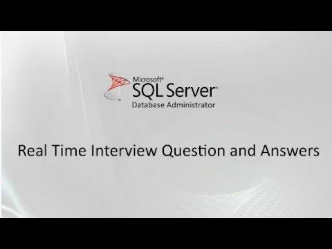 Ms SQL Server DBA experienced interview questions and answers - YouTube
