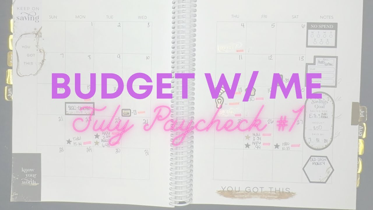 How to budget a short paycheck?|$1031|July Pay #1|Low Income Budget ...