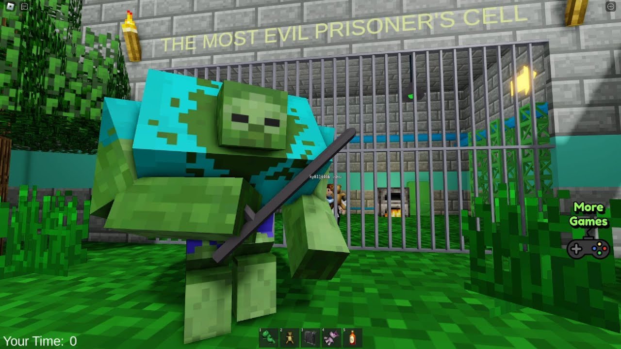 Roblox - Mutant Zombie Barry's Prison run Scary Obby All Jumpscares ...