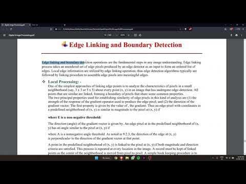 Edge Linking and Boundary Detection: Edges for Enhanced Analysis in Digital Image Processing ...