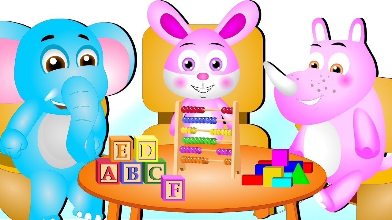 Cartoon Animals Wants To Play With Toy's In Play School Nursery Rhymes ...